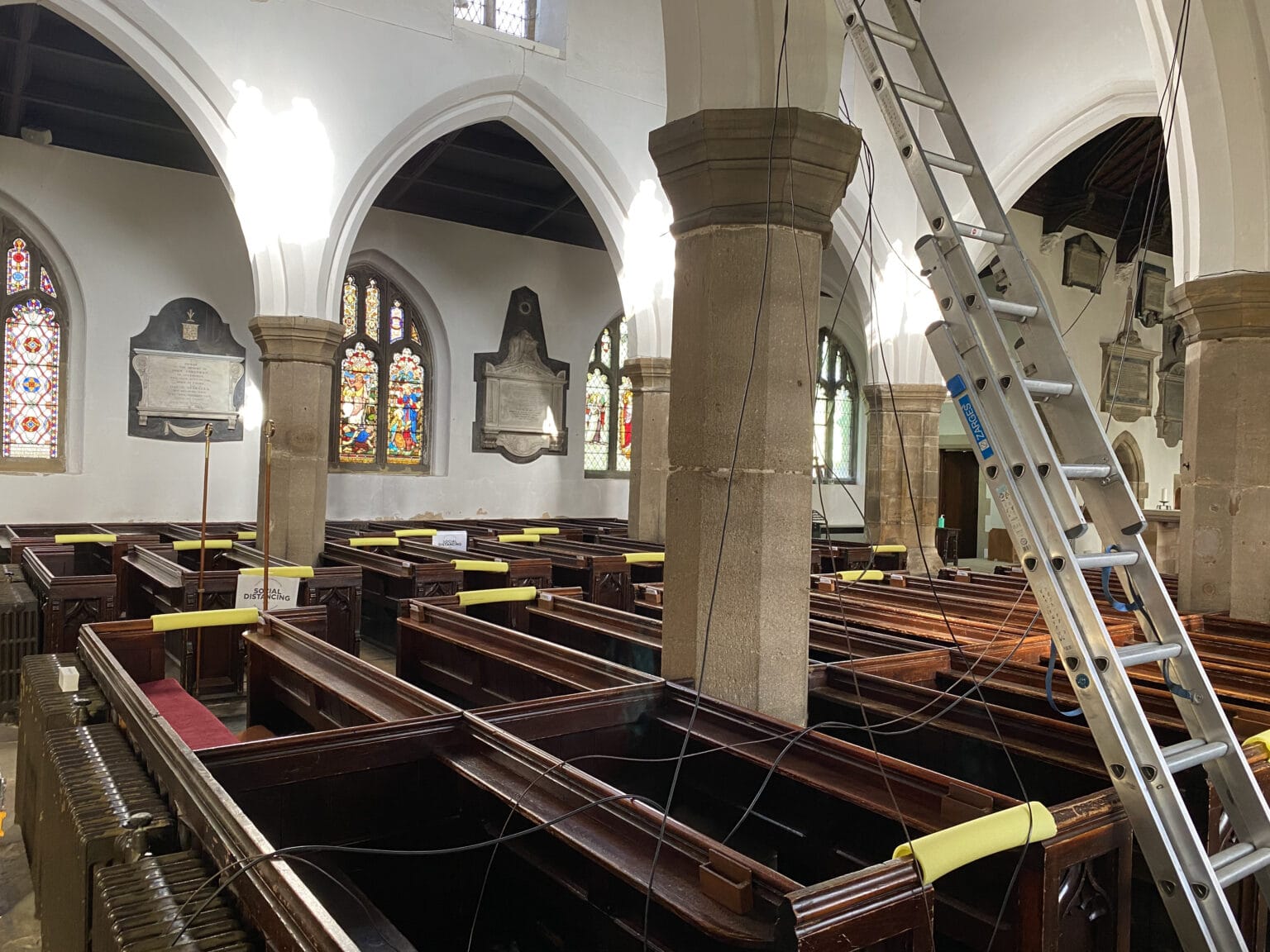 Cables, cables everywhere… – St Mary's Church, Whitkirk